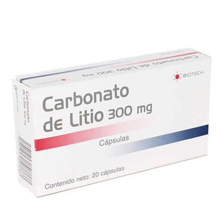 SIGO - Carbonato De Litio Cap. 300Mg X20 Biotech