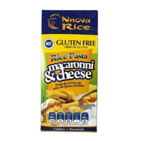 SIGO - Pasta Macarrón Nnova Rice Con Queso Cheddar Sin Gluten 250Gr